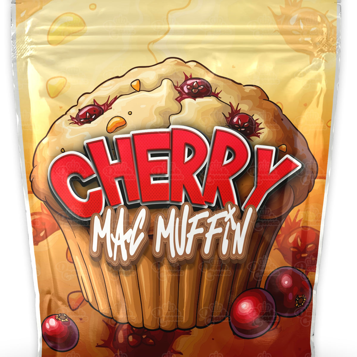 Cherry Mac Muffin Mylar Bags | cali packz | Empty Packaging Size