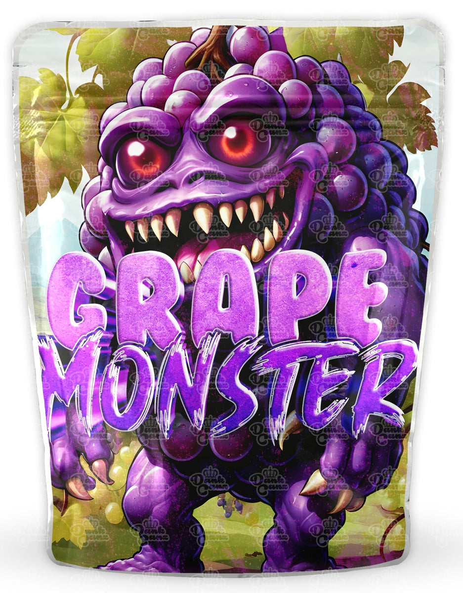 Grape Monster Mylar Bags | Cali Packs | Empty Packaging Size