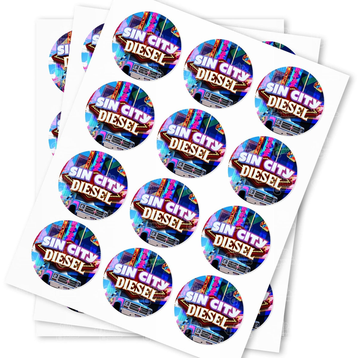 Sin City Diesel Strain Stickers | Premium Custom Stickers – DC Packaging