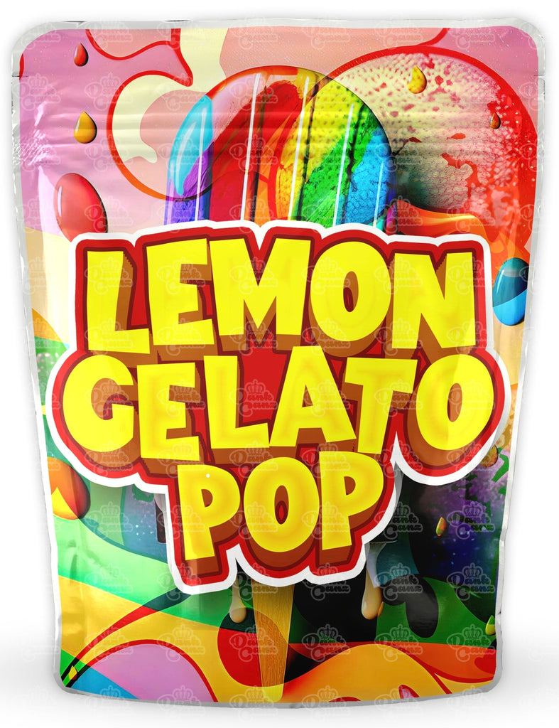 Lemon Gelato Pop Mylar Bags | Cali Packs | Empty Packaging Size