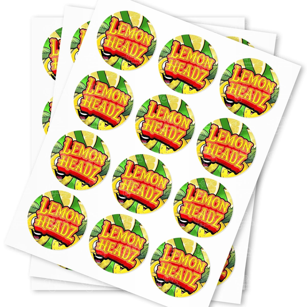 Lemon Headz Strain Stickers | Premium Custom Stickers – DC Packaging