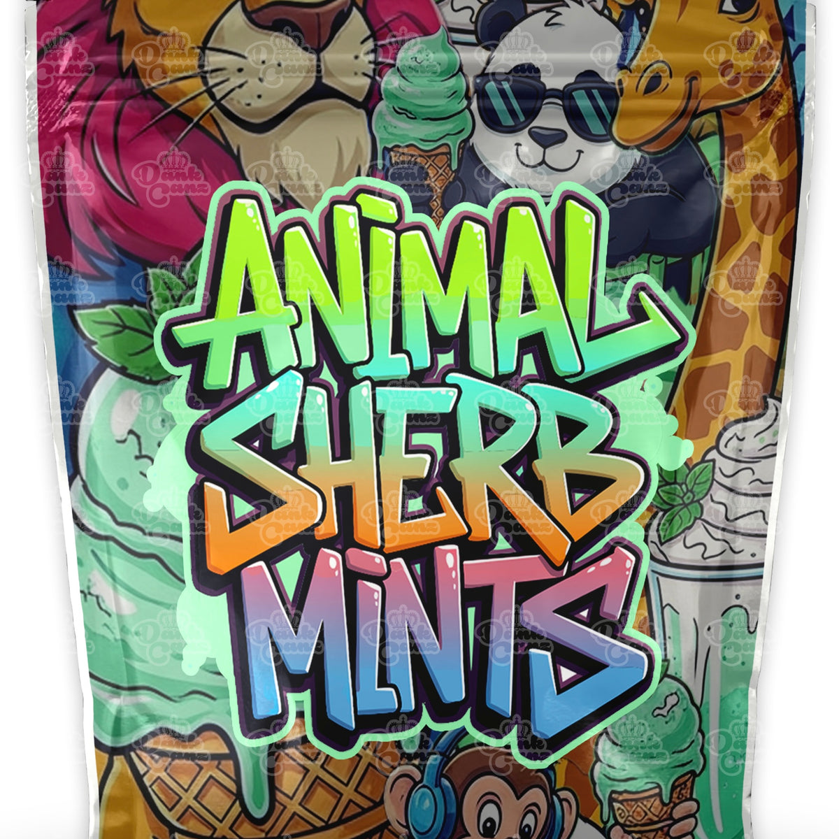 Animal Sherb Mints Mylar Bags | cali packz | Empty Packaging Size