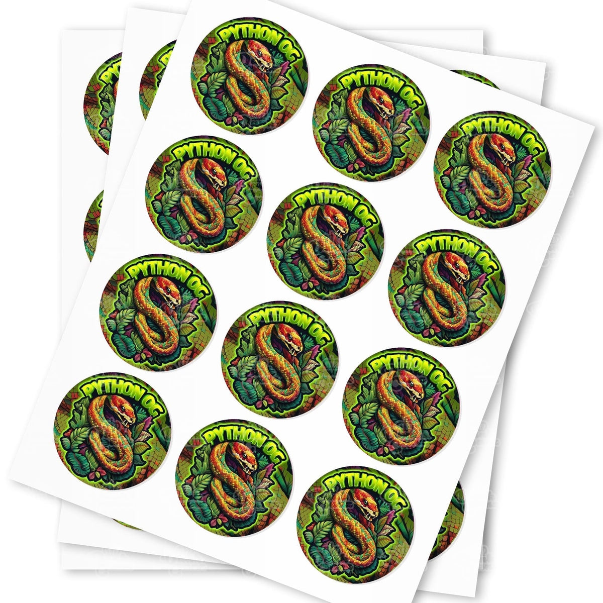 Python OG Strain Stickers – DC Packaging