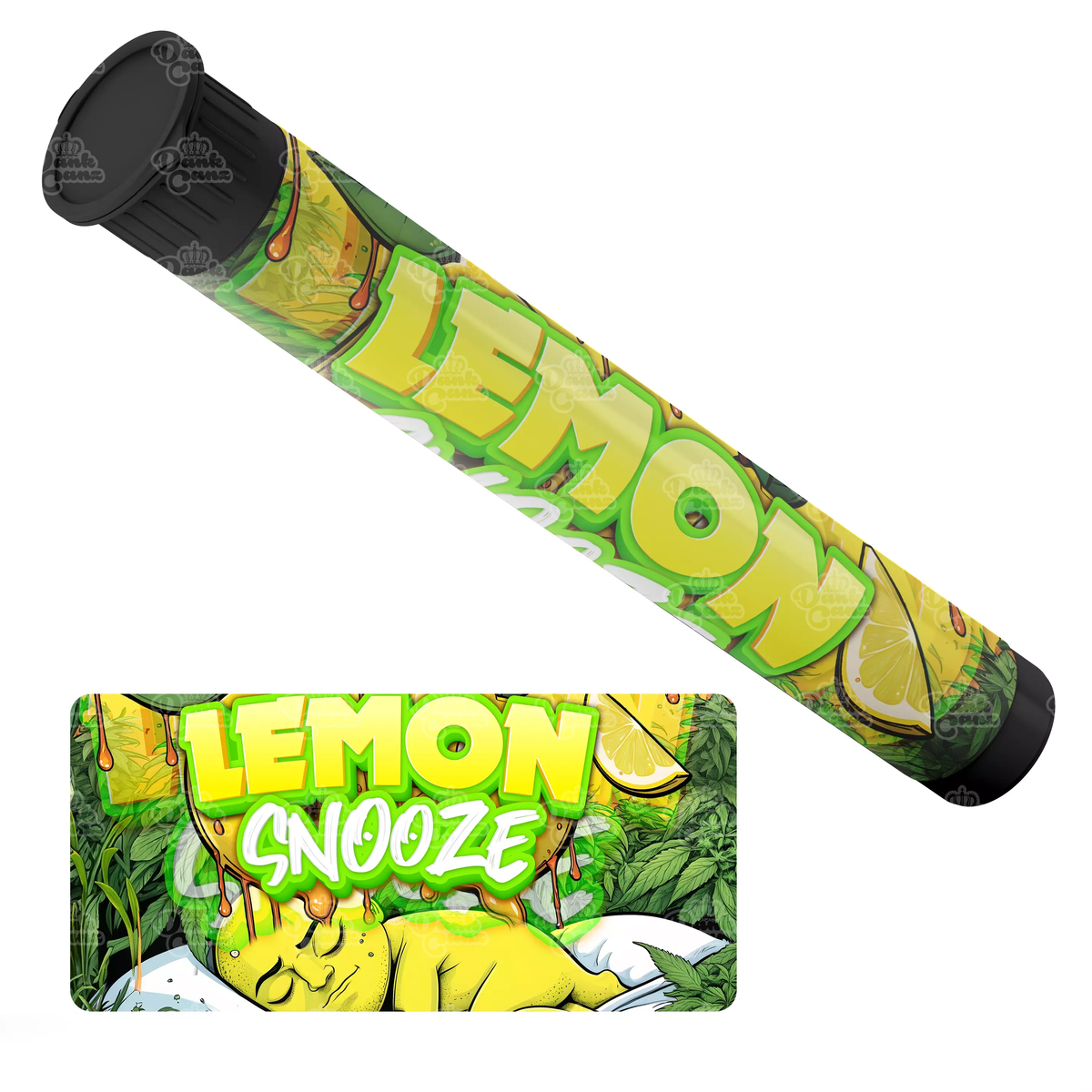 Lemon Snooze Pre Roll Tubes | Empty Doob Tubes | 115mm – DC Packaging