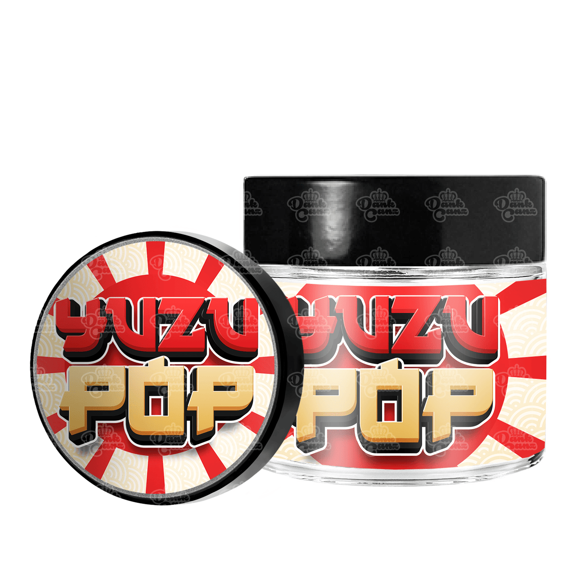 Yuzu Pop 3.5g Glass Jars | 60ml Jars | Empty Novelty Jars