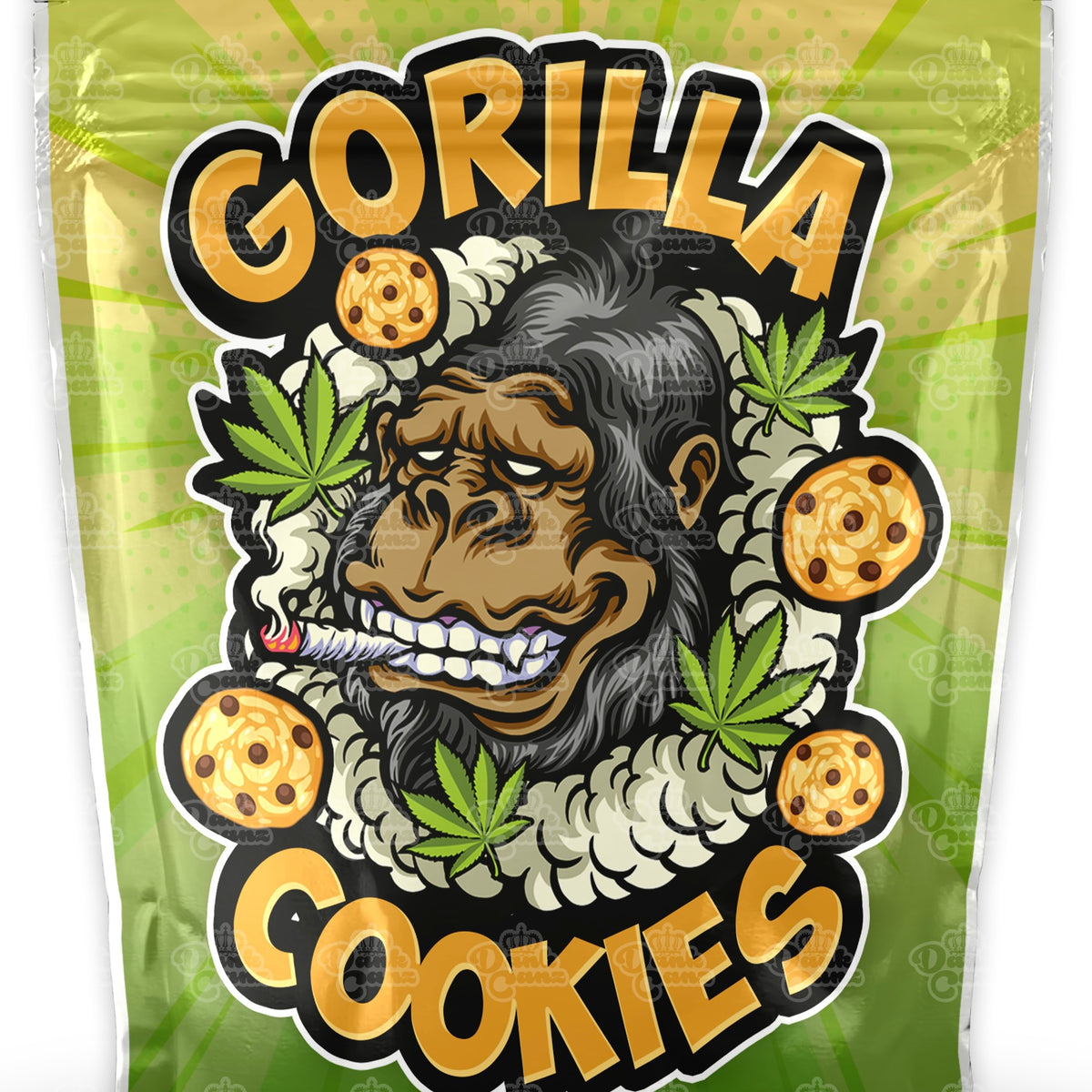 Gorilla Cookies Mylar Bags | cali packz | Empty Packaging Size