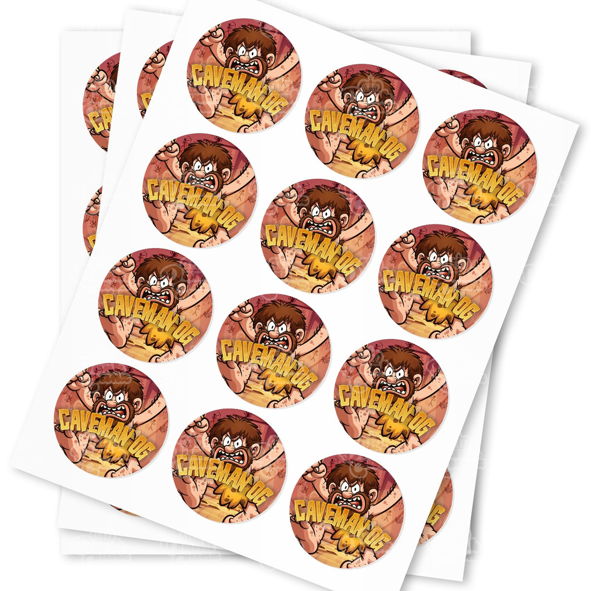 Caveman OG Strain Stickers | Strain Labels