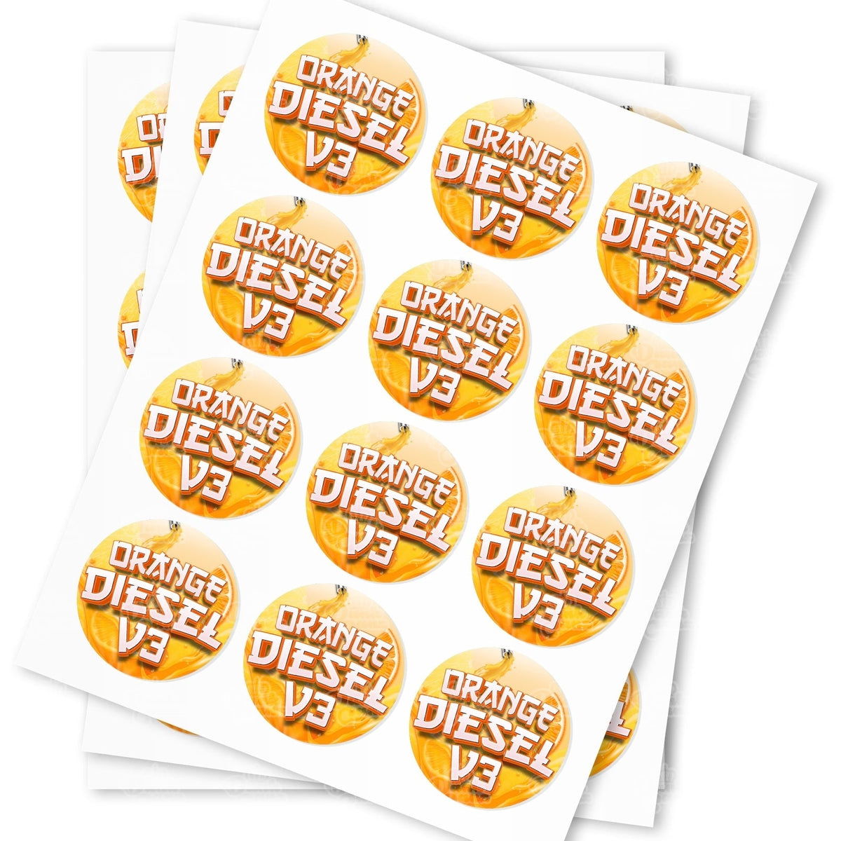 Orange Diesel V3 Strain Stickers – DC Packaging