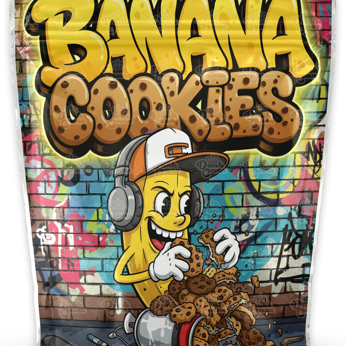Banana Cookies Mylar Bags | cali packz | Empty Packaging Size