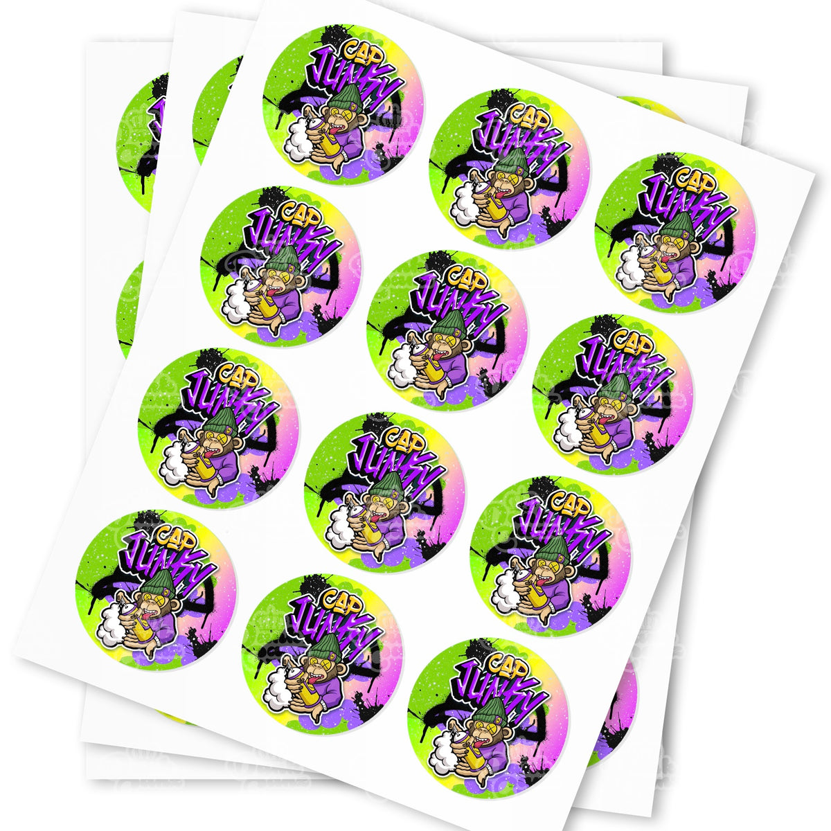 Cap Junky Strain Stickers | Strain Labels – DC Packaging