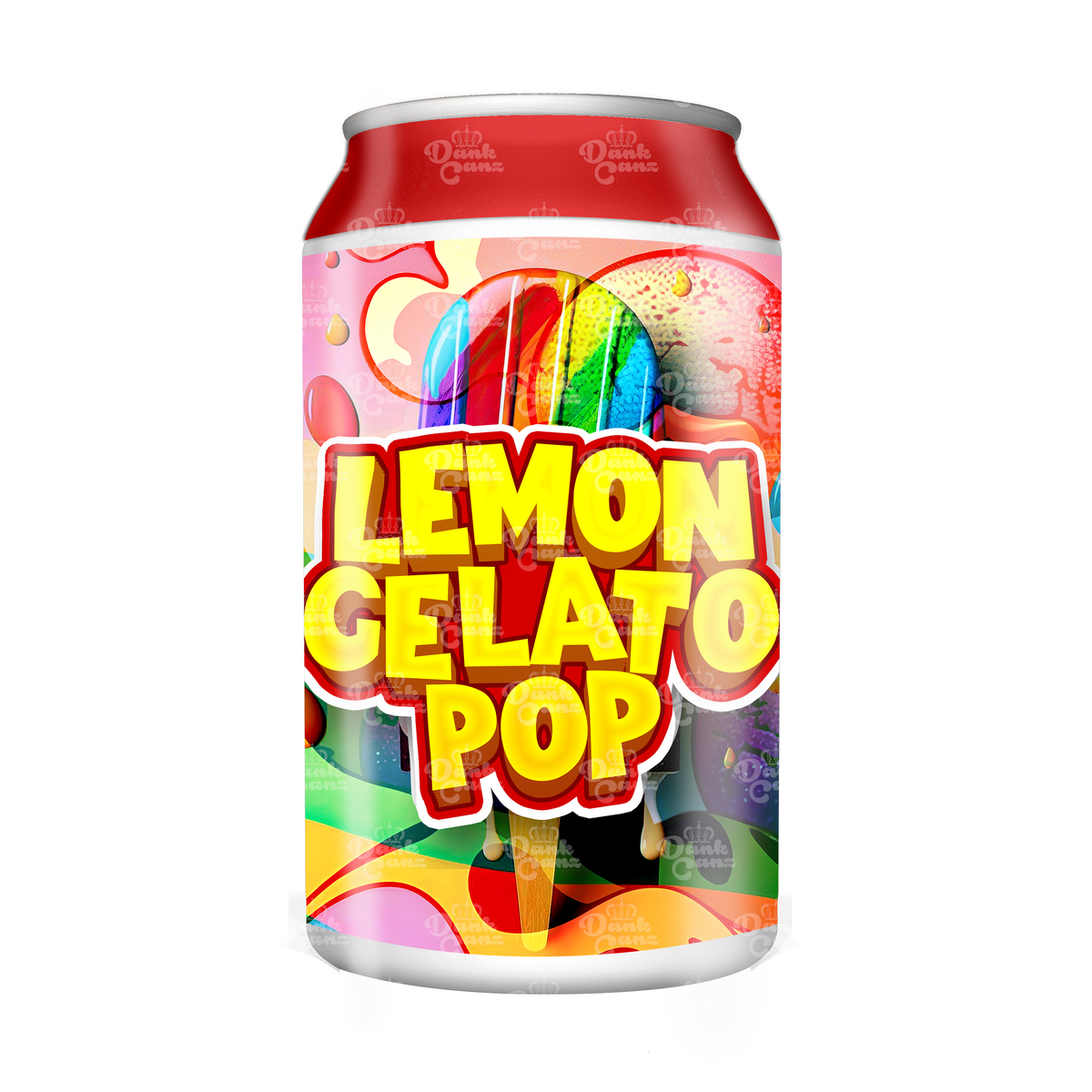 Lemon Gelato Pop 3.5g Cali Style Plastic Soda Cans | Cali Packaging ...