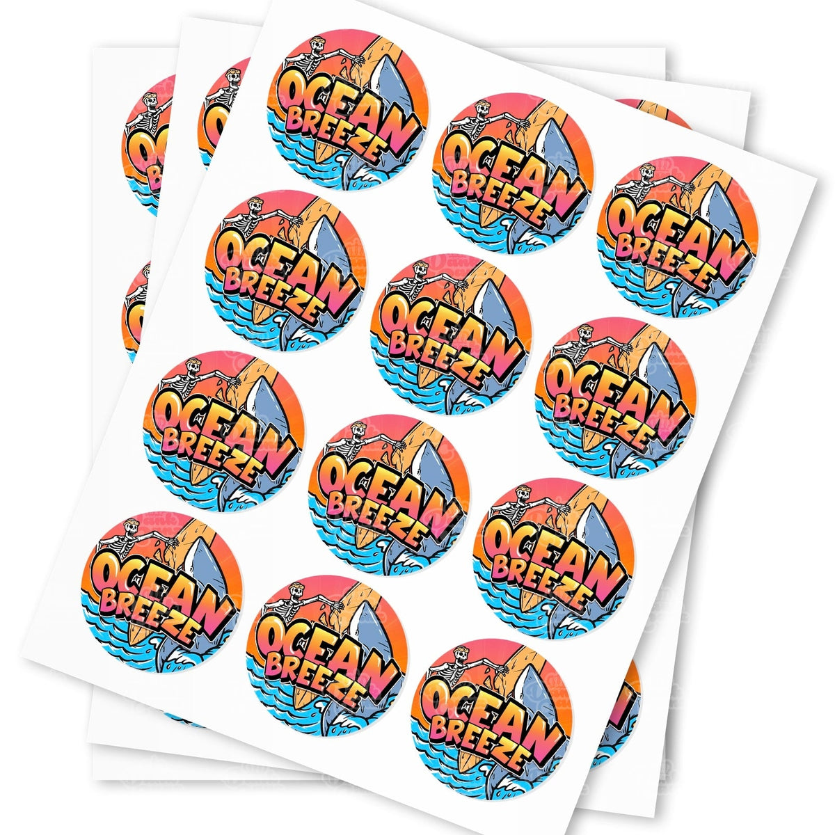 Ocean Breeze Strain Stickers | Premium Custom Stickers – DC Packaging