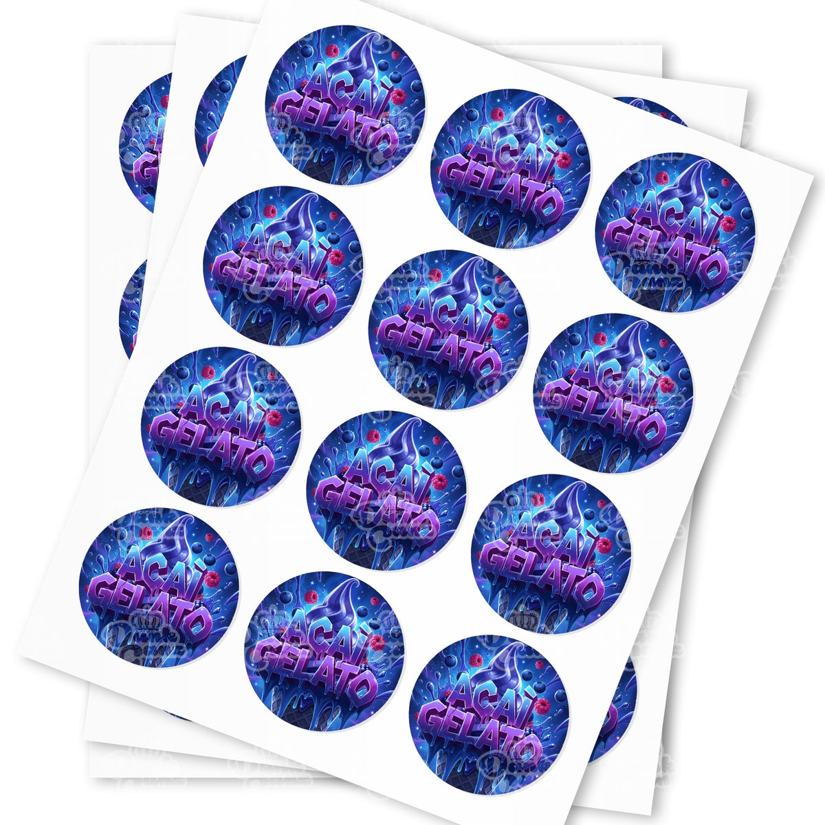 Acai Gelato Strain Stickers | Strain Labels