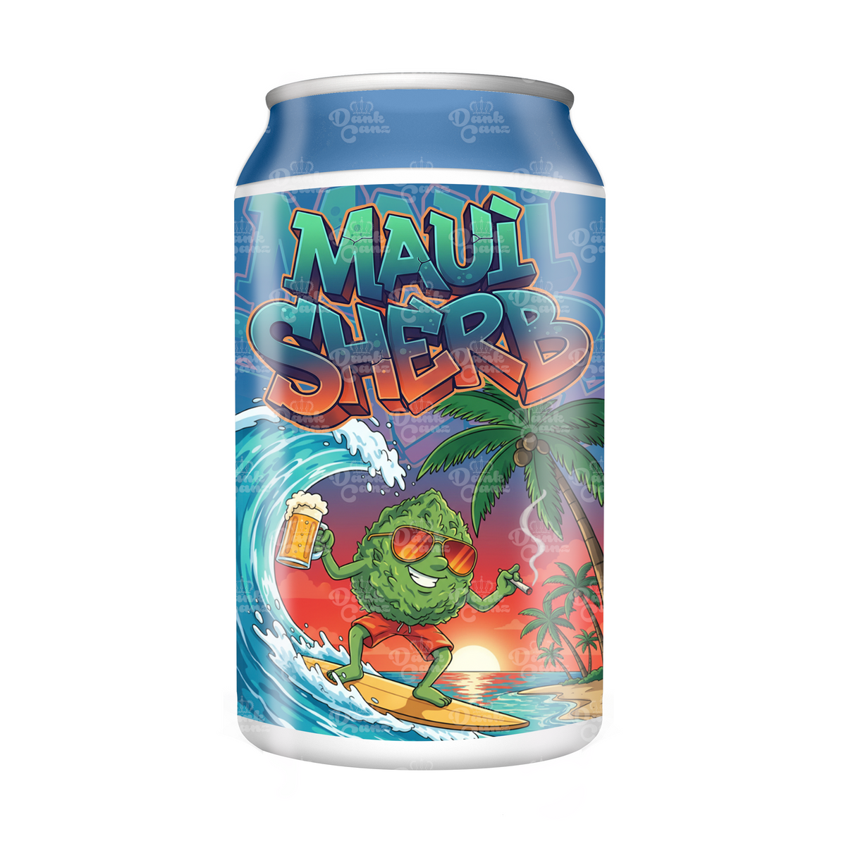 Maui Sherb 3.5g Cali Style Plastic Soda Cans | Cali Packaging