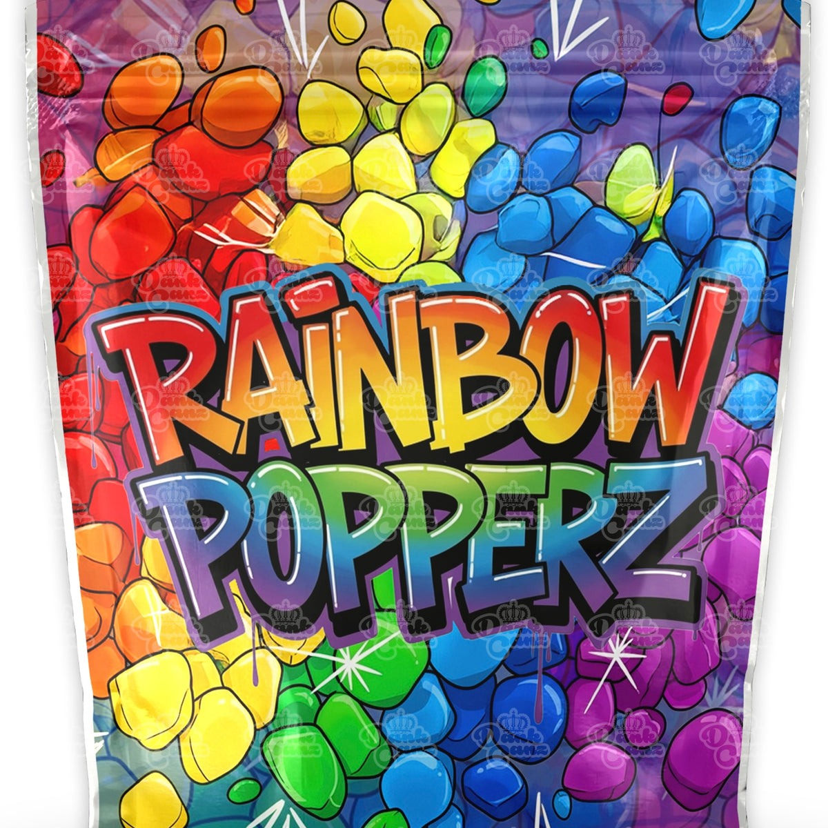 Rainbow Popperz Mylar Bags | cali packz | Empty Packaging Size