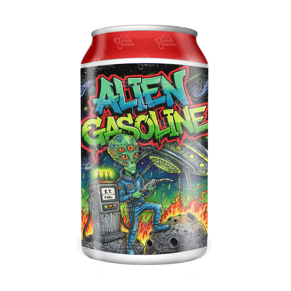 Alien Gasoline 3.5g Cali Style Plastic Soda Cans | Cali Packaging – DC ...