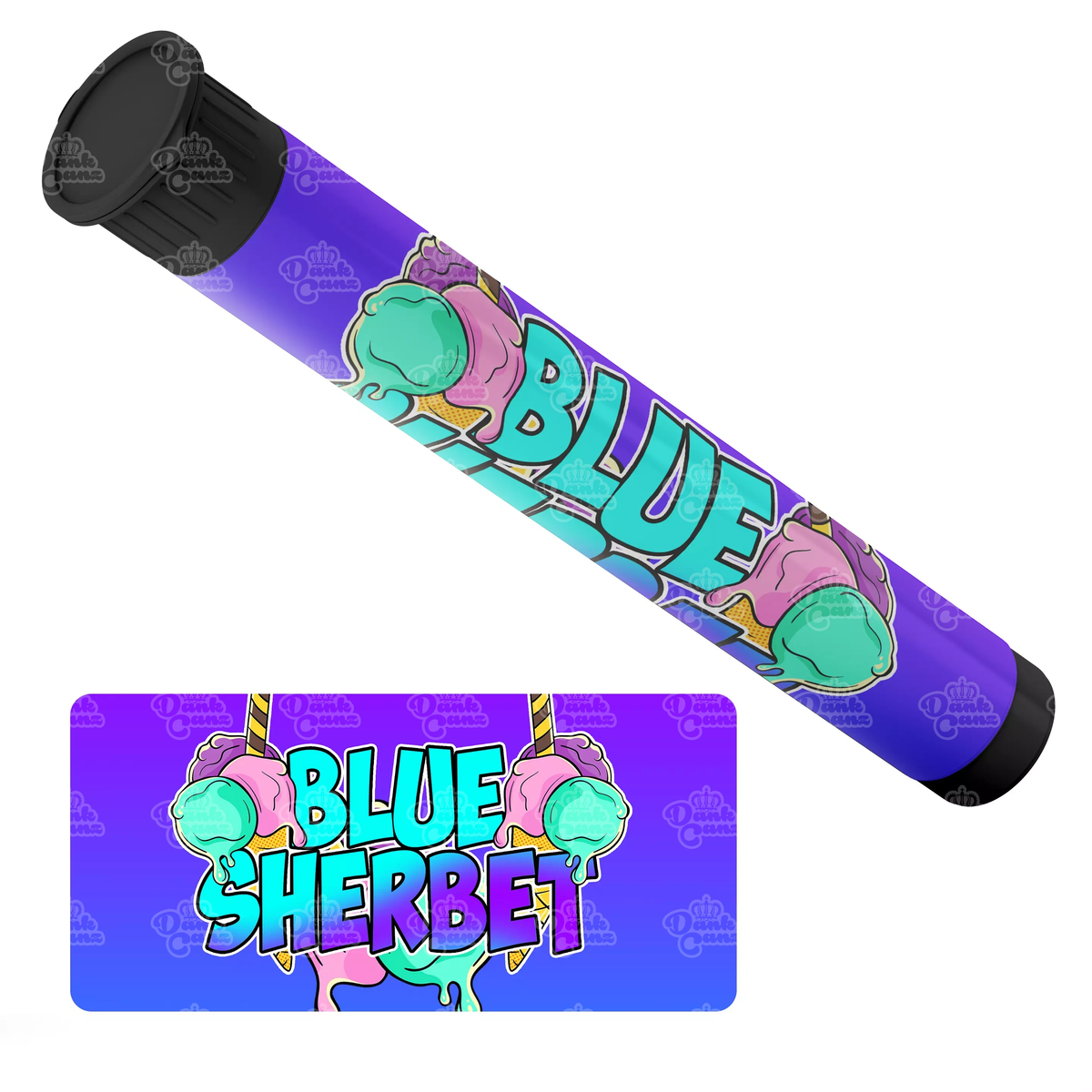 Blue Sherbet Pre Roll Tubes | Empty Doob Tubes | 115mm – DC Packaging