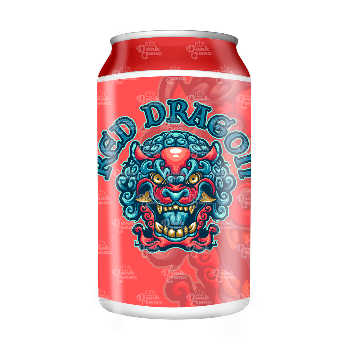 Red Dragon 3.5g Cali Style Plastic Soda Cans | Cali Packaging
