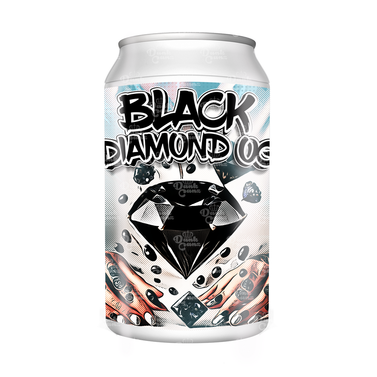 Black Diamond OG 3.5g Cali Style Plastic Soda Cans | Cali Packaging