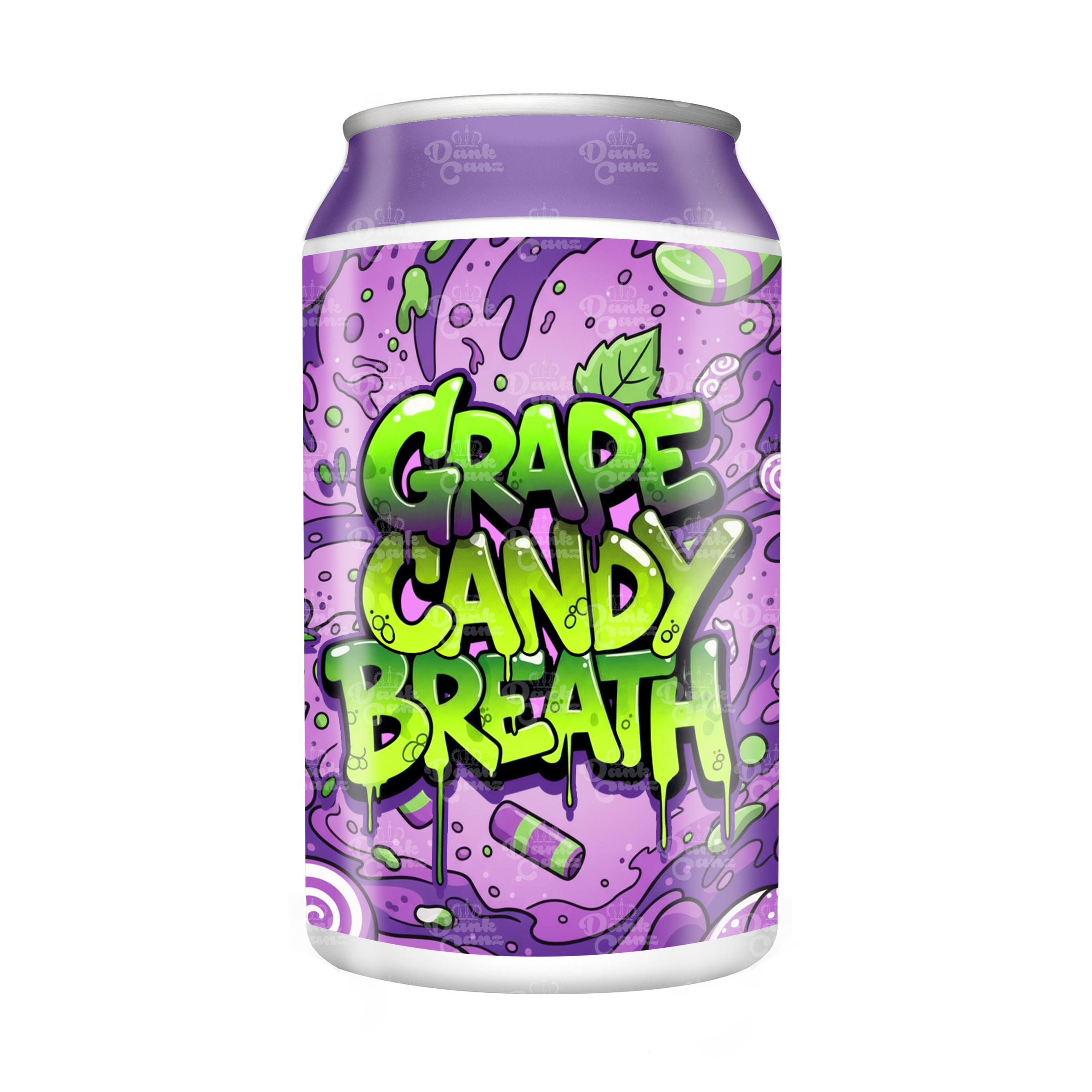Grape Candy Breath 3.5g Cali Style Plastic Soda Cans | Cali Packaging