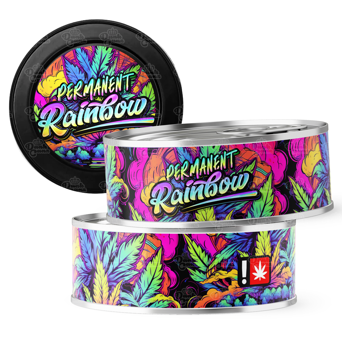 Permanent Rainbow 3.5g Self Seal Tins - Pressitins - Cali Tins