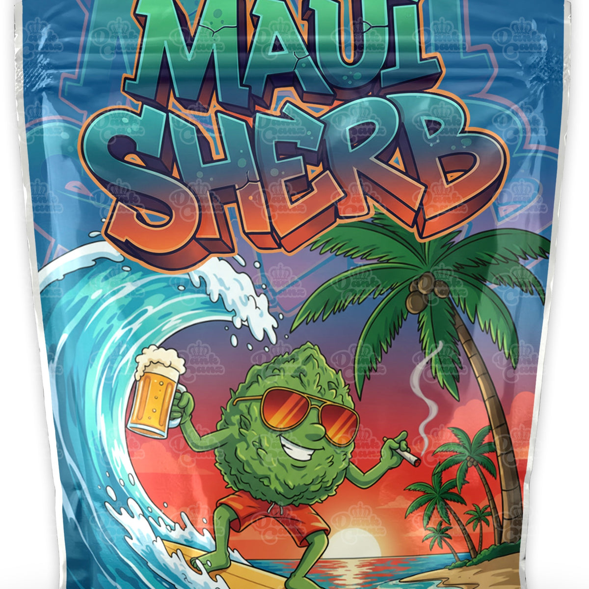 Maui Sherb Mylar Bags | cali packz | Empty Packaging Size