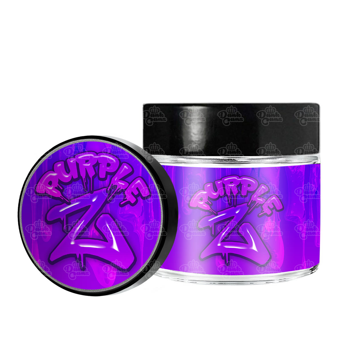 Purple Z 3.5g Glass Jars | 60ml Jars | Novelty Jars