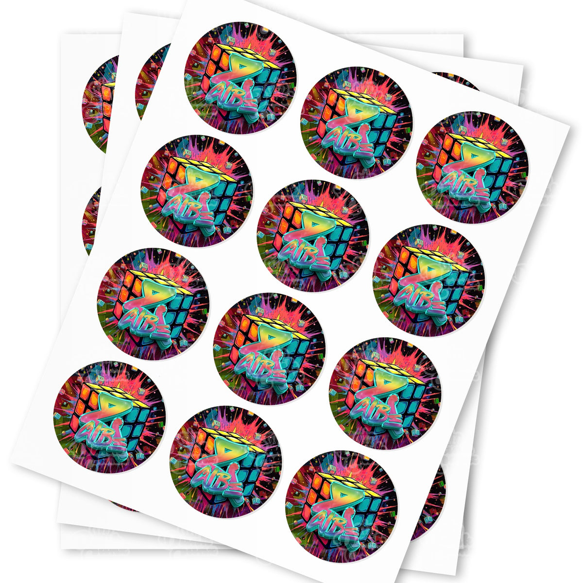 Z Cube Strain Stickers