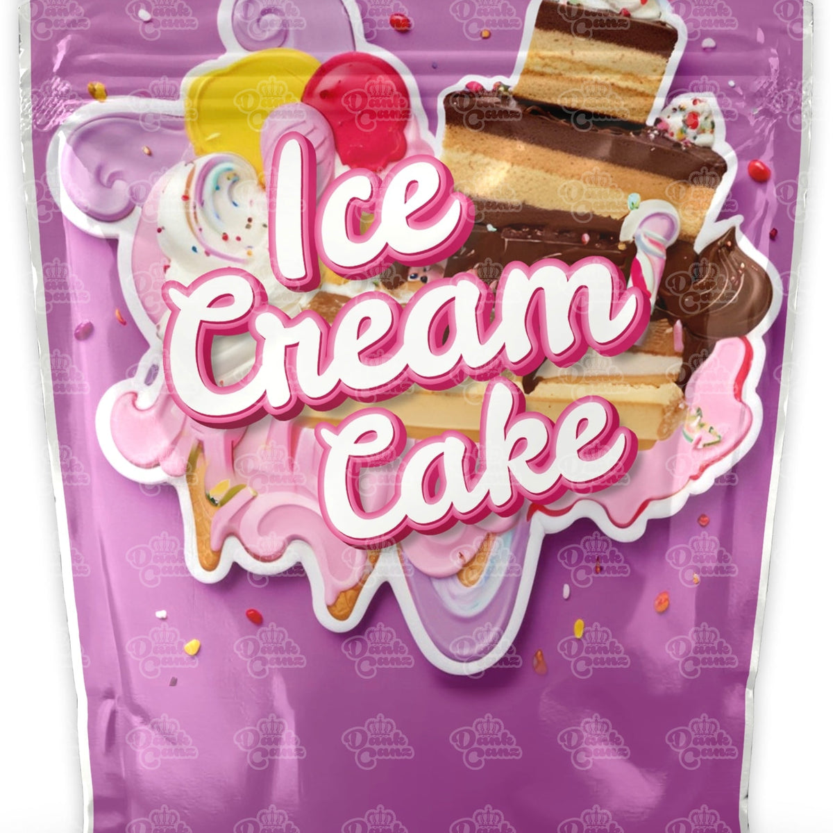 Ice Cream Cake Mylar Bags | cali packz | Empty Packaging Size