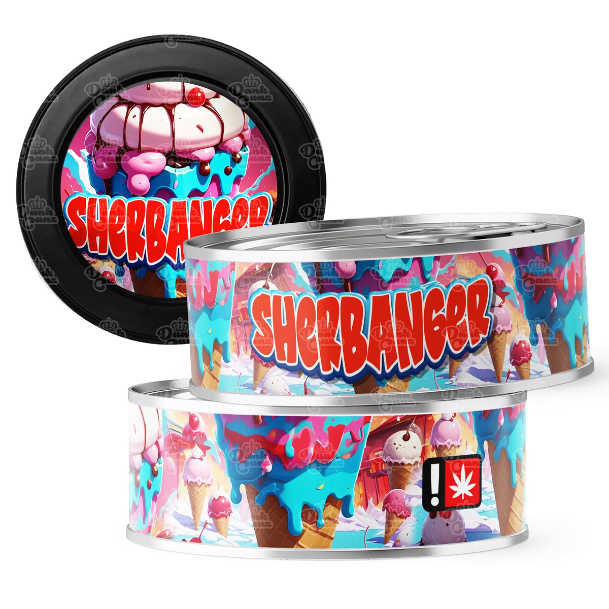 Sherbanger 3.5g Self Seal Tins - Pressitins - Cali Tins – DC Packaging