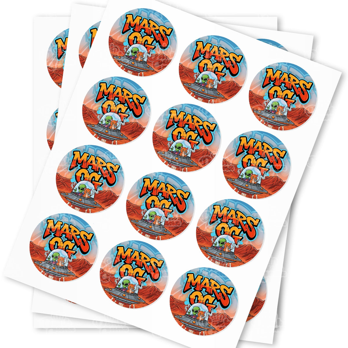Mars OG Strain Stickers | Strain Labels – DC Packaging