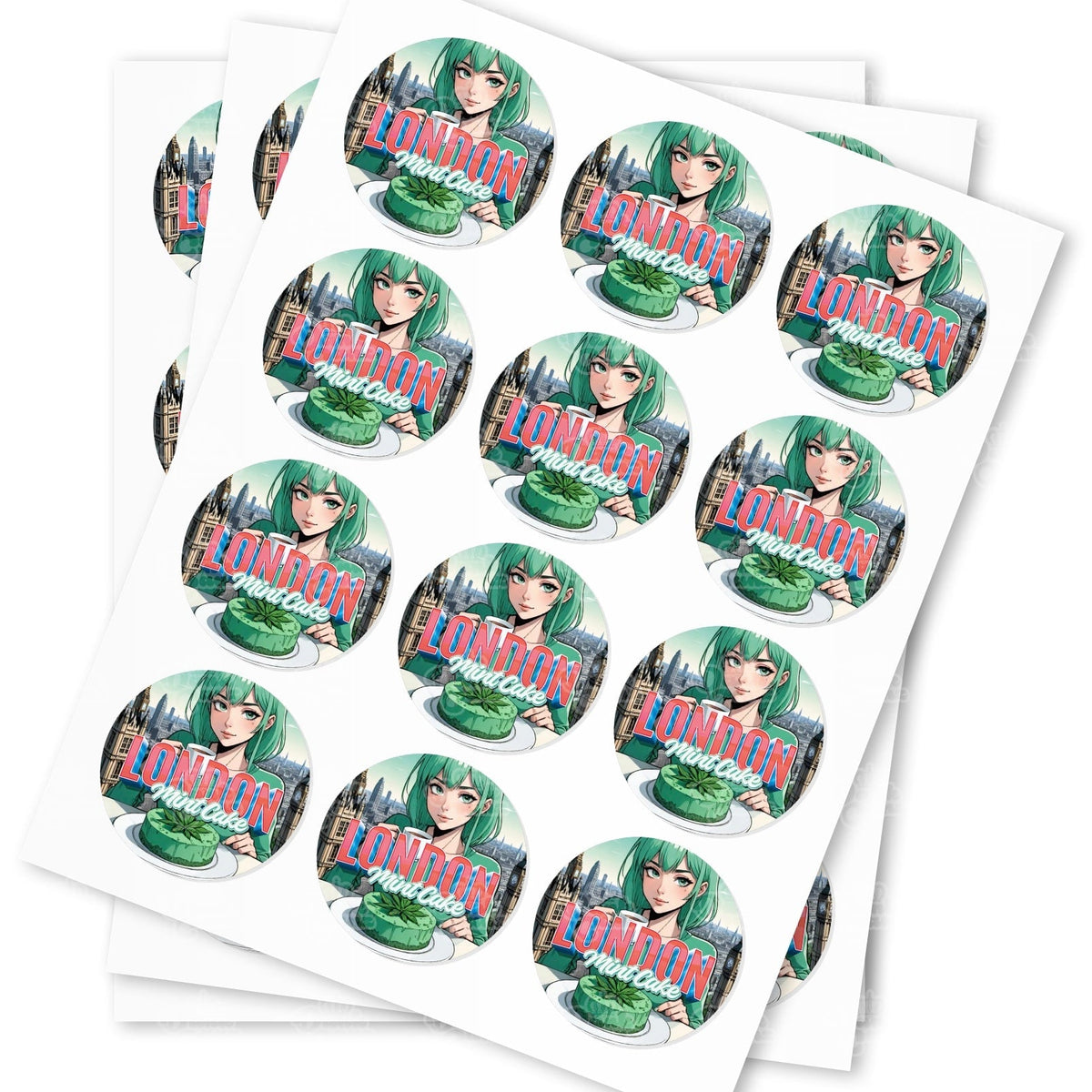 London Mint Cake Strain Stickers | Premium Custom Stickers