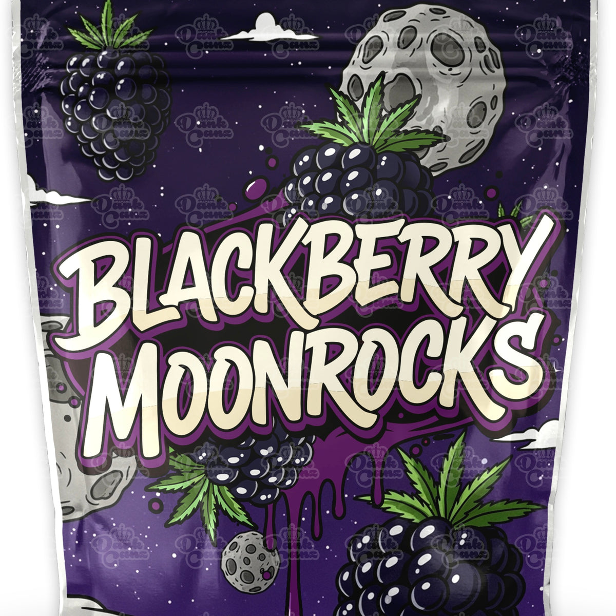 BlackBerry Moonrocks Mylar Bags | cali packz | Empty Packaging Size