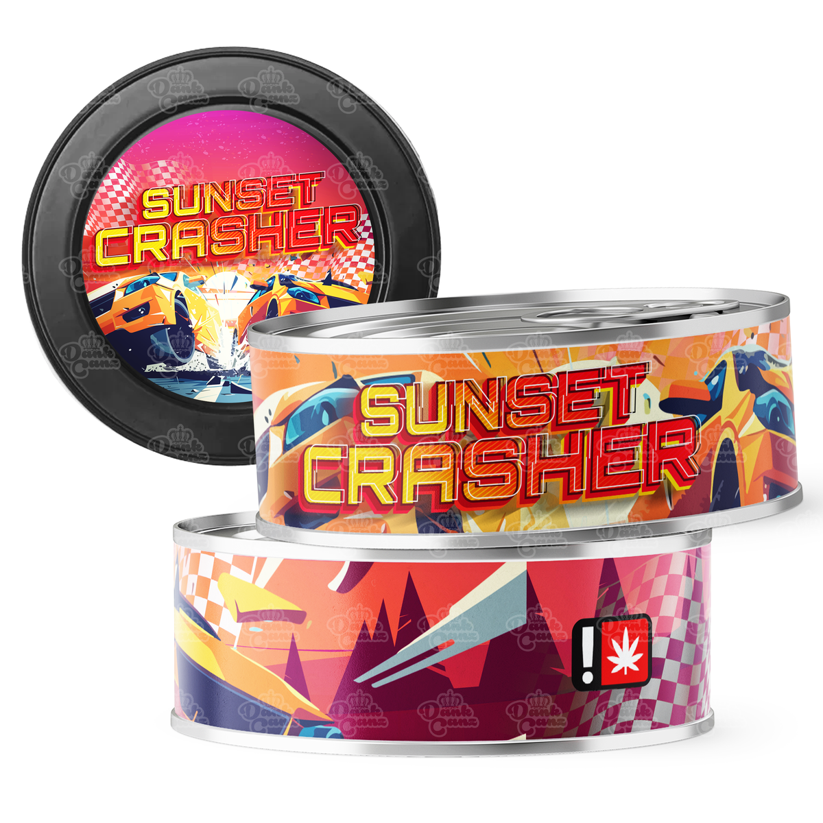 Sunset Crasher 3.5g Self Seal Tins - Pressitins - Cali Tins