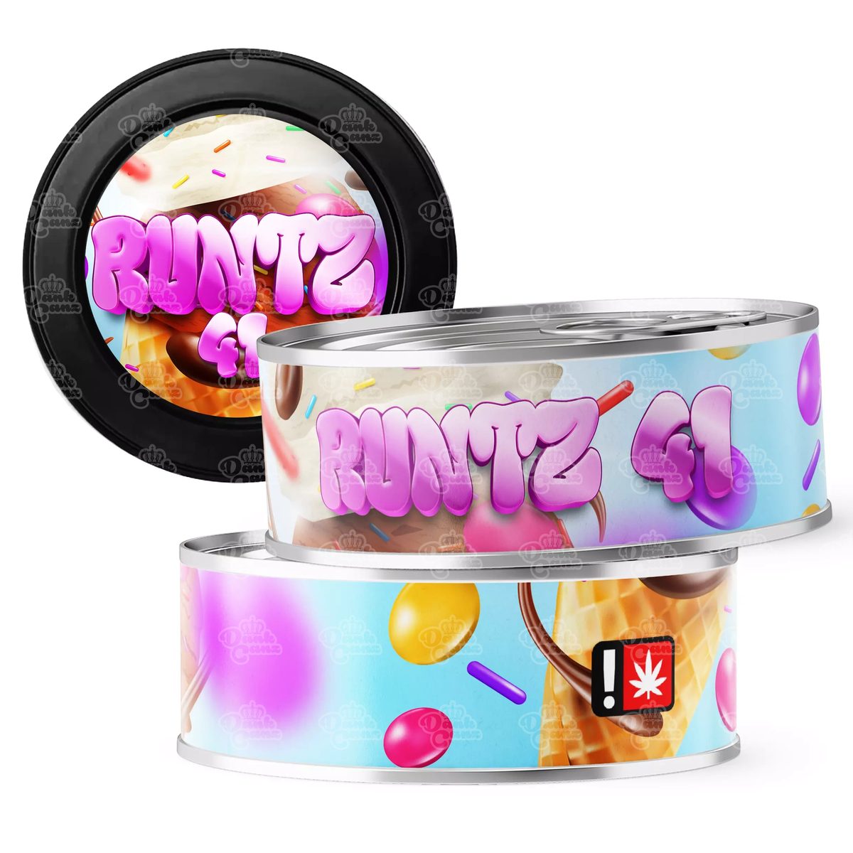 Runtz 41 3.5g Self Seal Tins - Pressitins - Cali Tins – DC Packaging