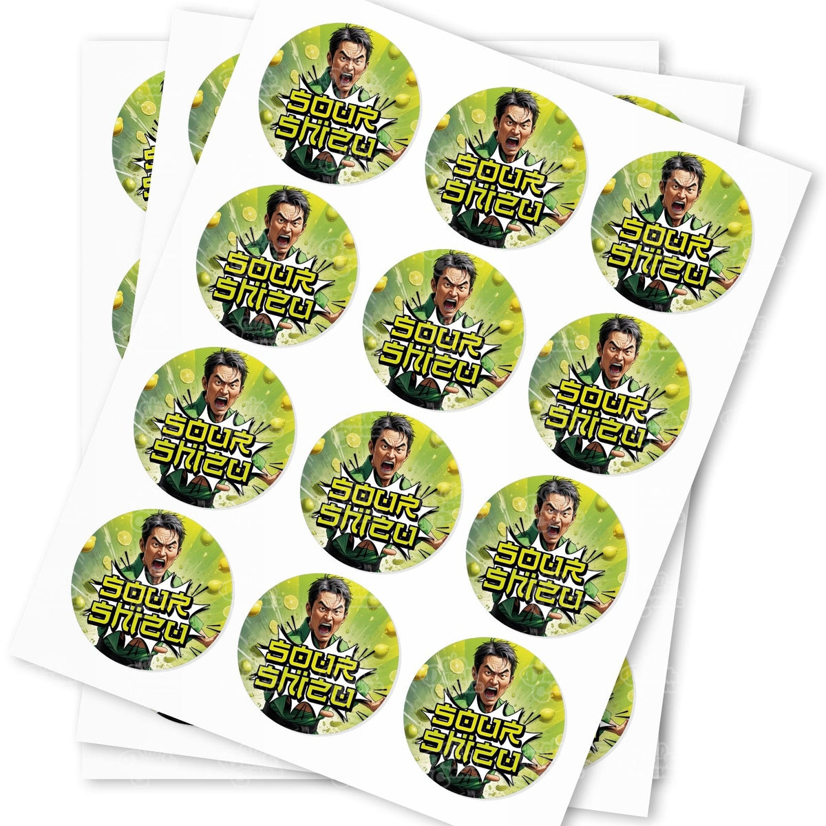Sour Shizu Strain Stickers | Premium Custom Stickers – DC Packaging