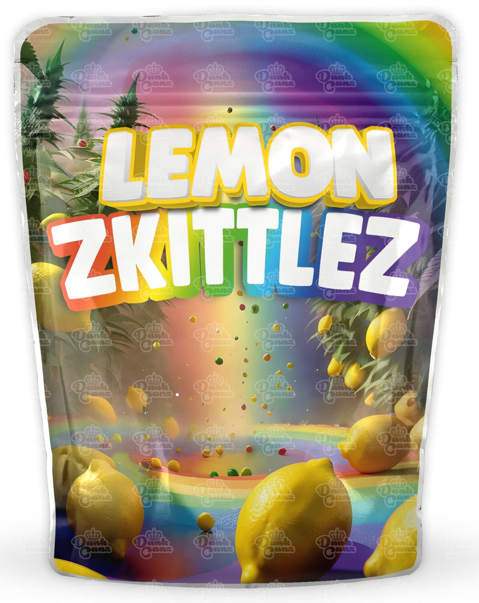 Lemon Zkittlez Mylar Bags | Cali Packs | Empty Packaging Size