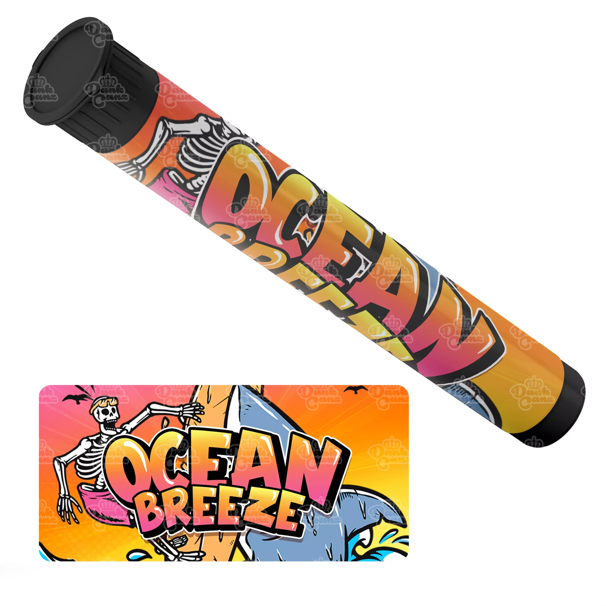 Ocean Breeze Pre Roll Tubes | Empty Doob Tubes | 115mm
