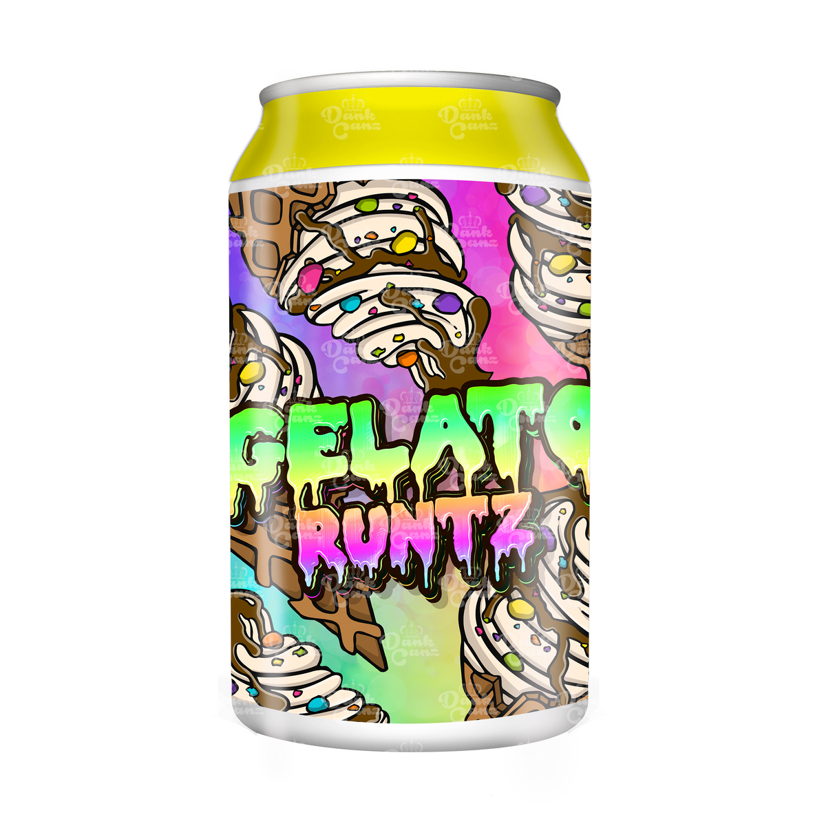 Gelato Runtz 3.5g Cali Style Plastic Soda Cans | Cali Packaging