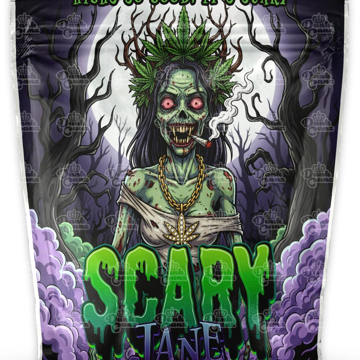 Scary Jane Mylar Bags | cali packz | Empty Packaging Size