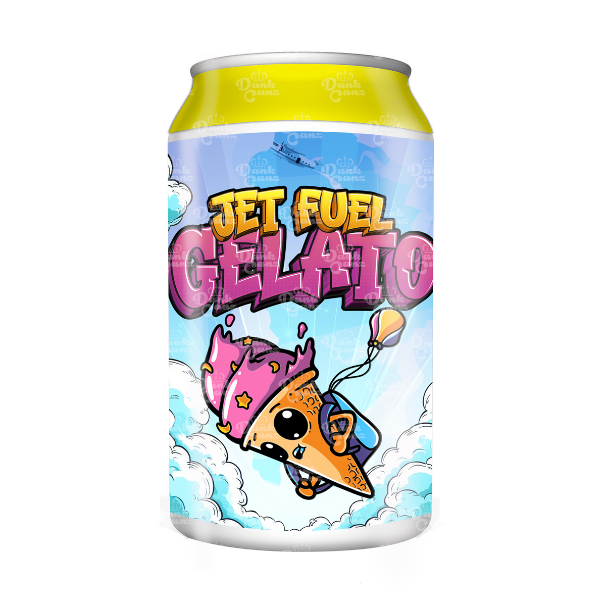 Jet Fuel Gelato 3.5g Cali Style Plastic Soda Cans | Cali Packaging