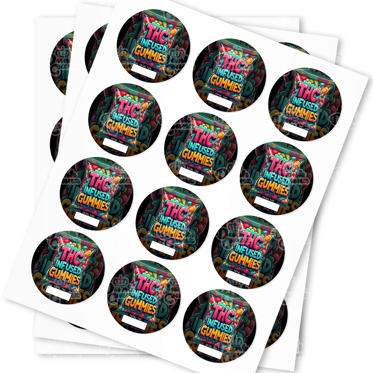 THC Gummies Strain Stickers | Strain Labels – DC Packaging