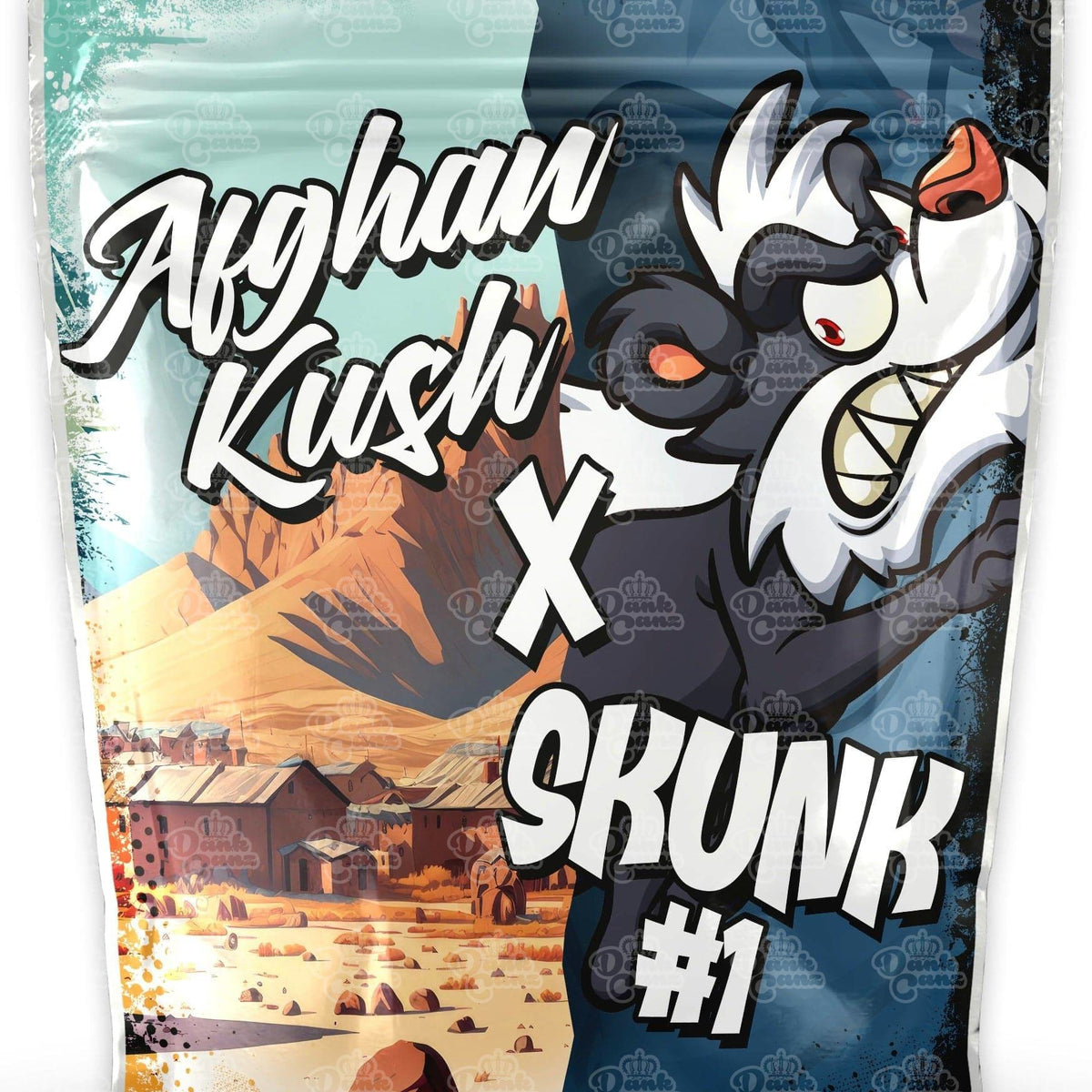 Afghan Kush x Skunk 1 Mylar Bags | Cali Packs | Empty Packaging Size ...