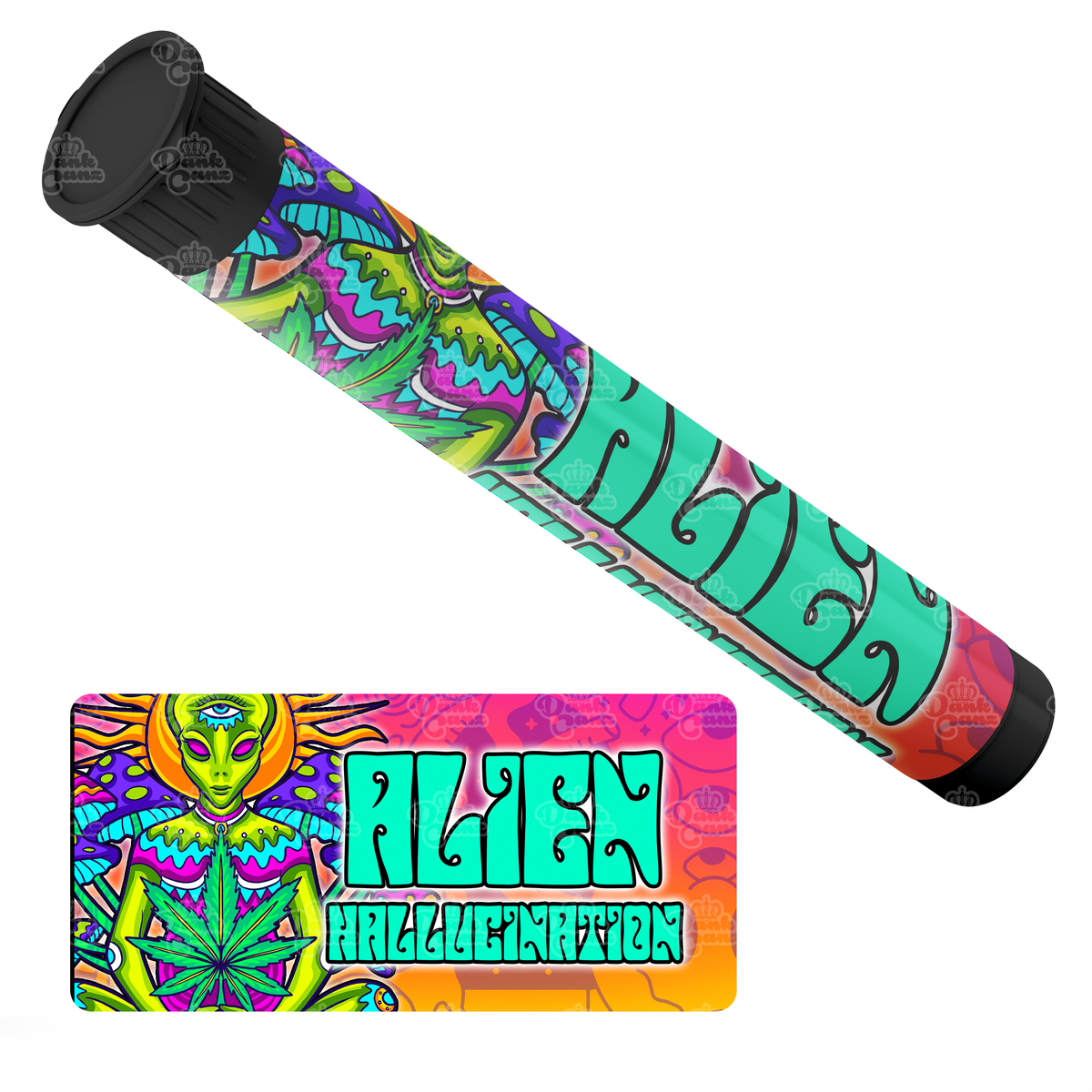 Alien Hallucination Pre Roll Tubes | Empty Doob Tubes | 115mm