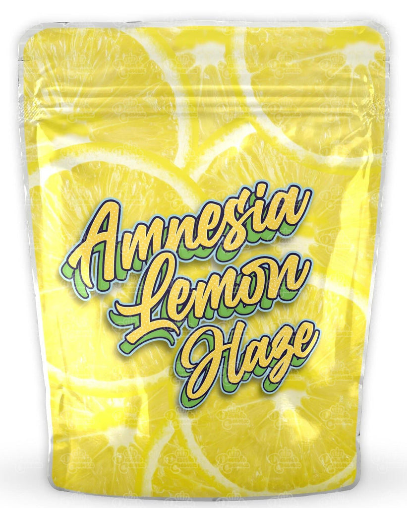 Amnesia Lemon Haze Mylar Bags | Cali Packs | Empty Packaging Size