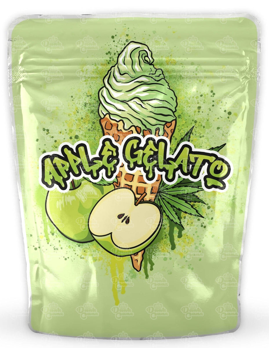 Apple Gelato Mylar Bags | Cali Packs | Empty Packaging Size