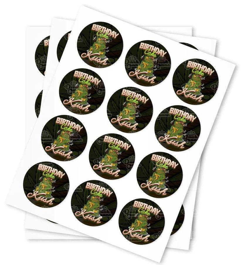 Birthday Cake Kush Strain Stickers – DC Packaging