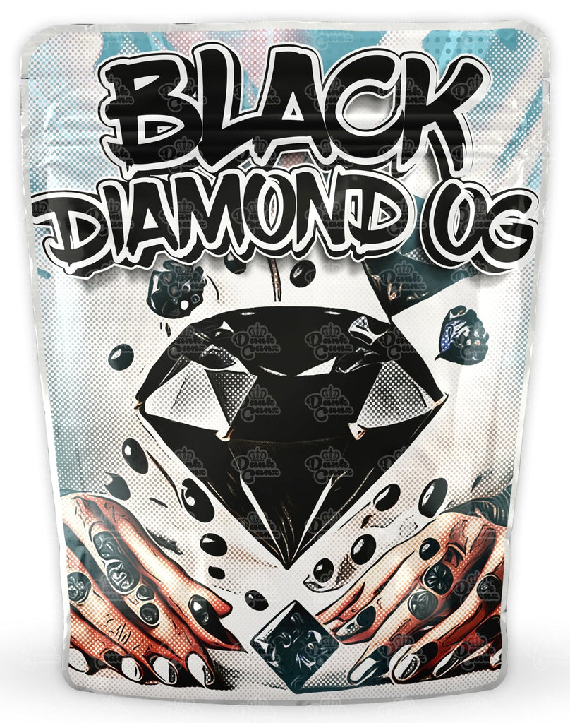 Black Diamond OG Mylar Bags | Cali Packs | Empty Packaging Size