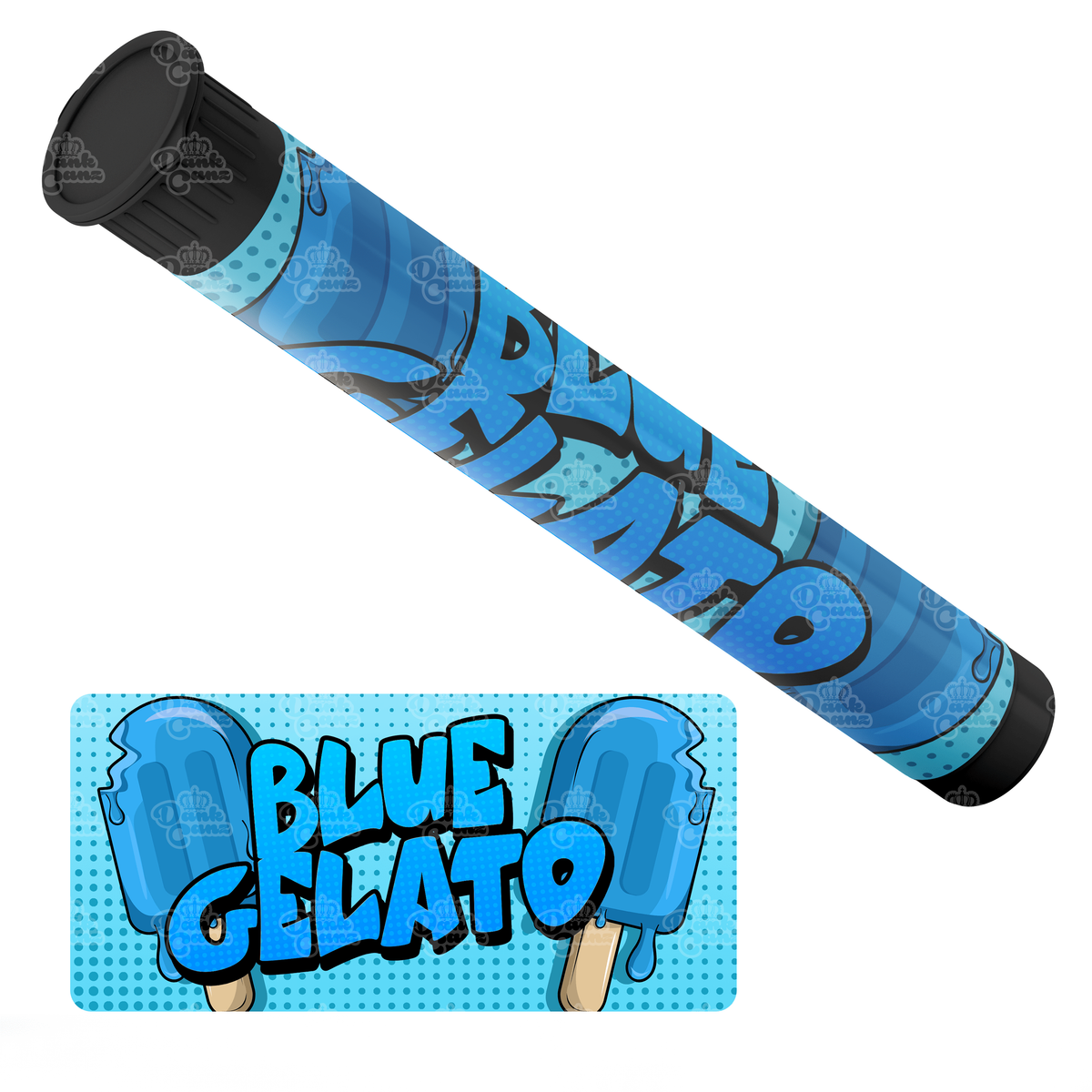 Blue Gelato Pre Roll Tubes | Empty Doob Tubes | 115mm – DC Packaging