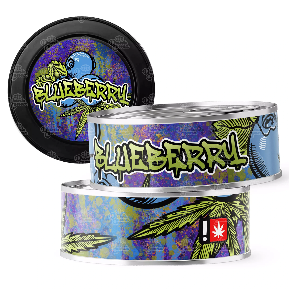 Blueberry 3.5g Self Seal Tins - Pressitins - Cali Tins
